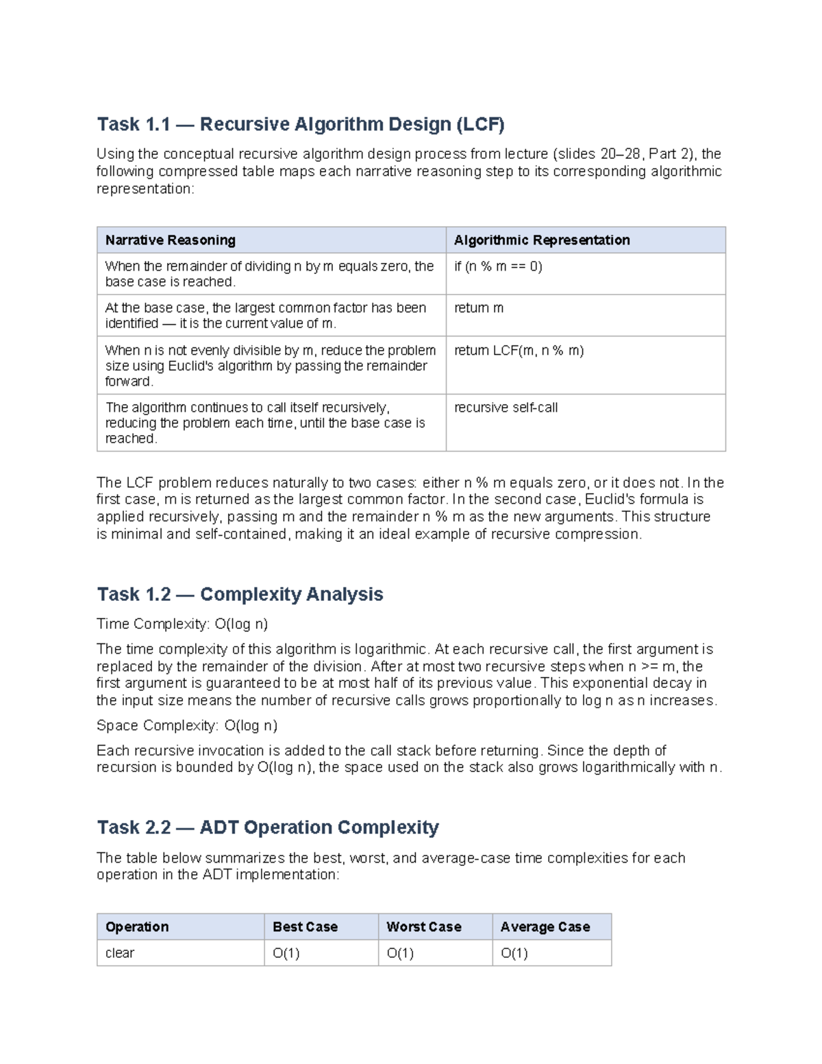 Coen352 Assignment 1: Recursive Algorithm Design & Complexity Analysis ...
