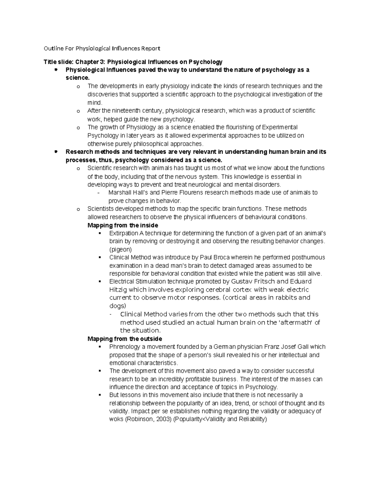 Chapter 3: Exploring Physiological Influences in Psychology - Studocu