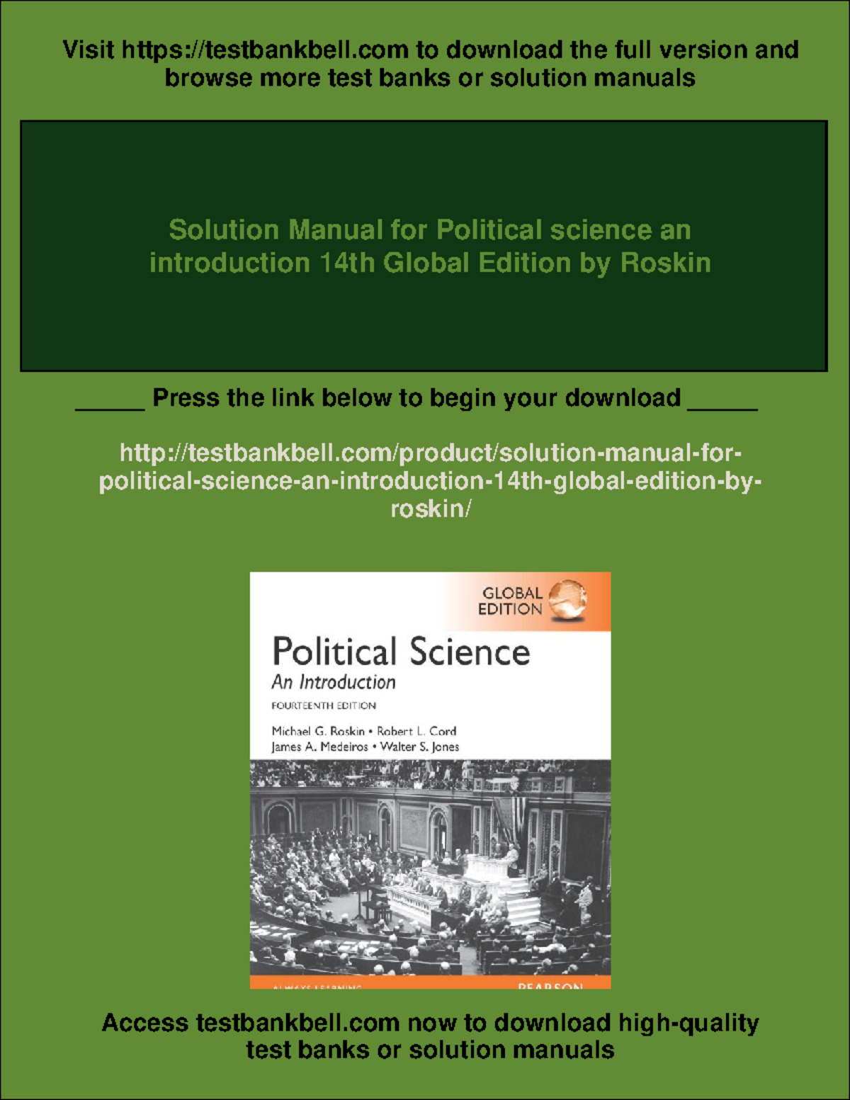 Solution Manual for Political Science: An Introduction, 14th Ed. - Studocu