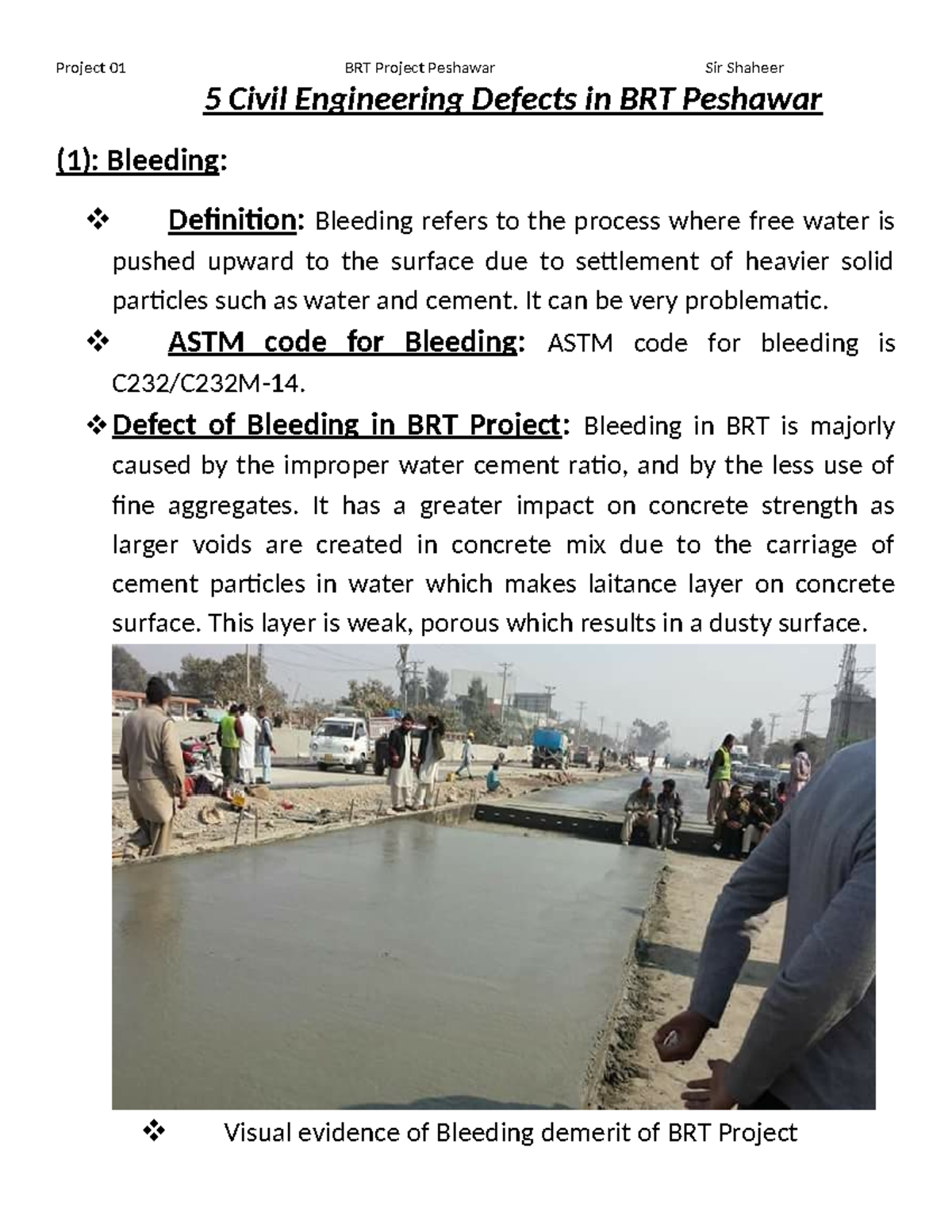 5 Civil Engineering Defects in BRT Peshawar - It can be very ...
