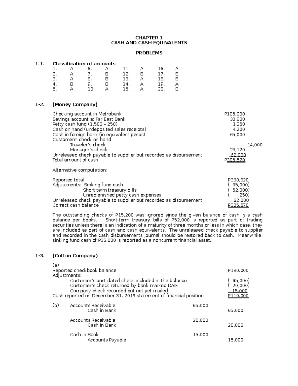 Chapter 1 - Answer Key - Financial Accounting and Reporting 1 - PUP ...