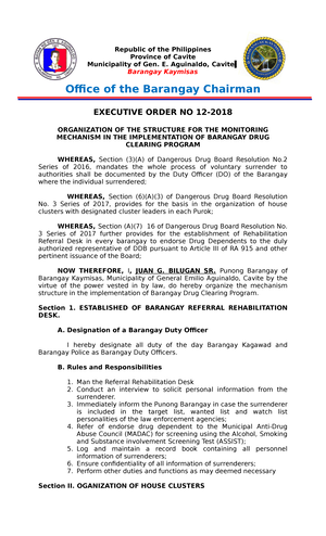 LIST OF Barangay Mandatory Committees - MANDATORY COMMITTEES 1 ...