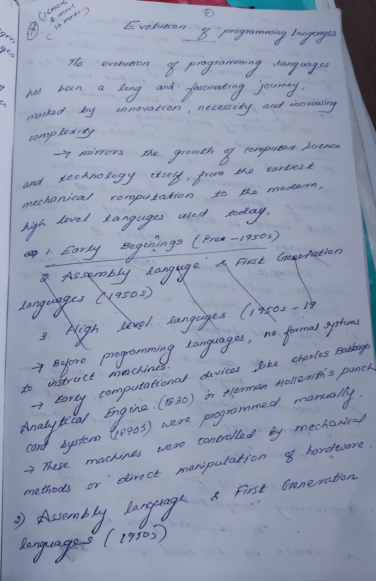 Evolution of Programming Languages & Context-Free Grammars (CFG) - Studocu