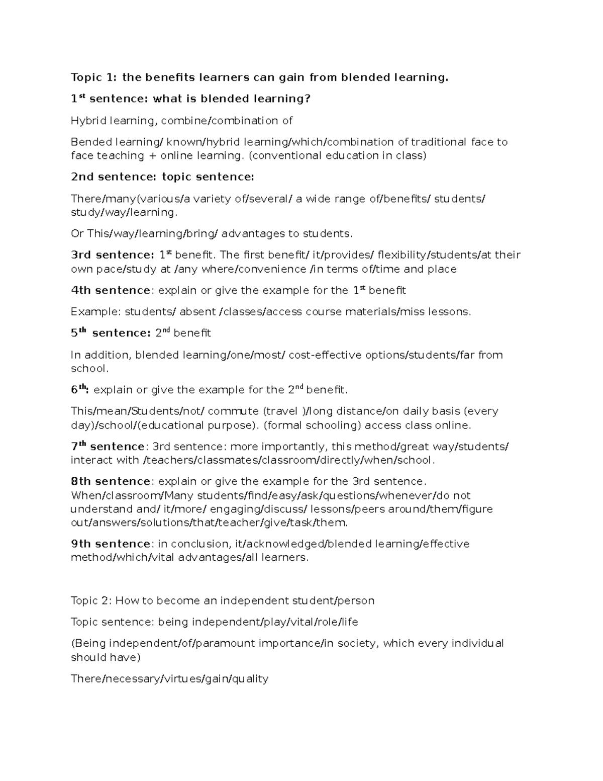 Blended Learning Benefits: A Guide to Independent Study - Studocu
