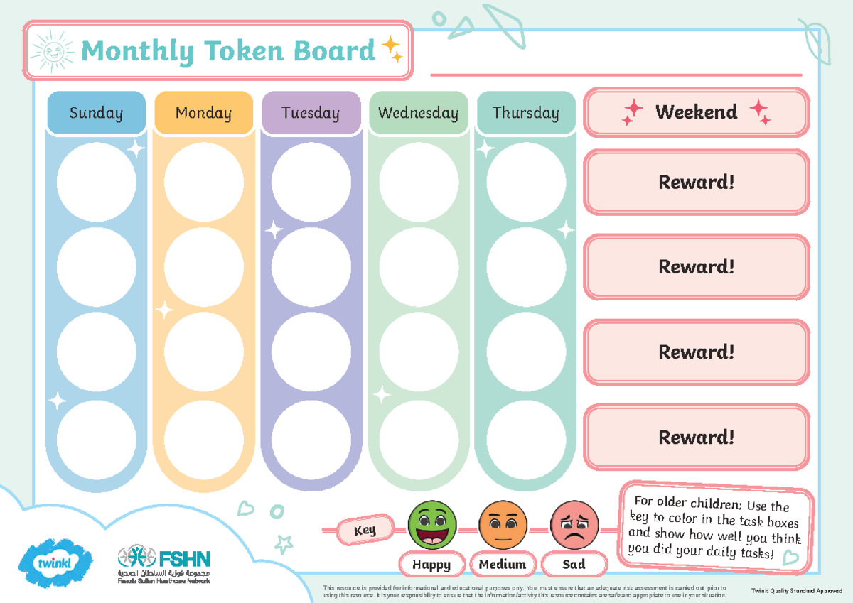 Ku-cp-1704836806 Monthly Token Board & Weekly Reward Chart - Studocu