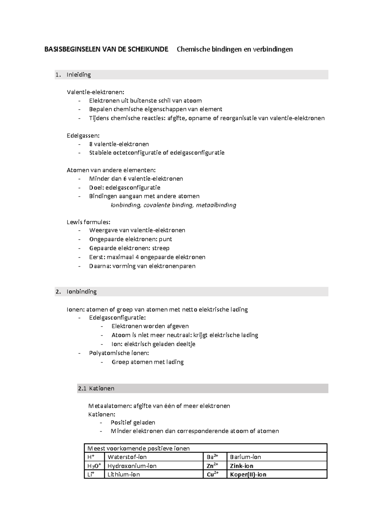 3 Chemische binding en verbindingen - BASISBEGINSELEN VAN DE SCHEIKUNDE ...