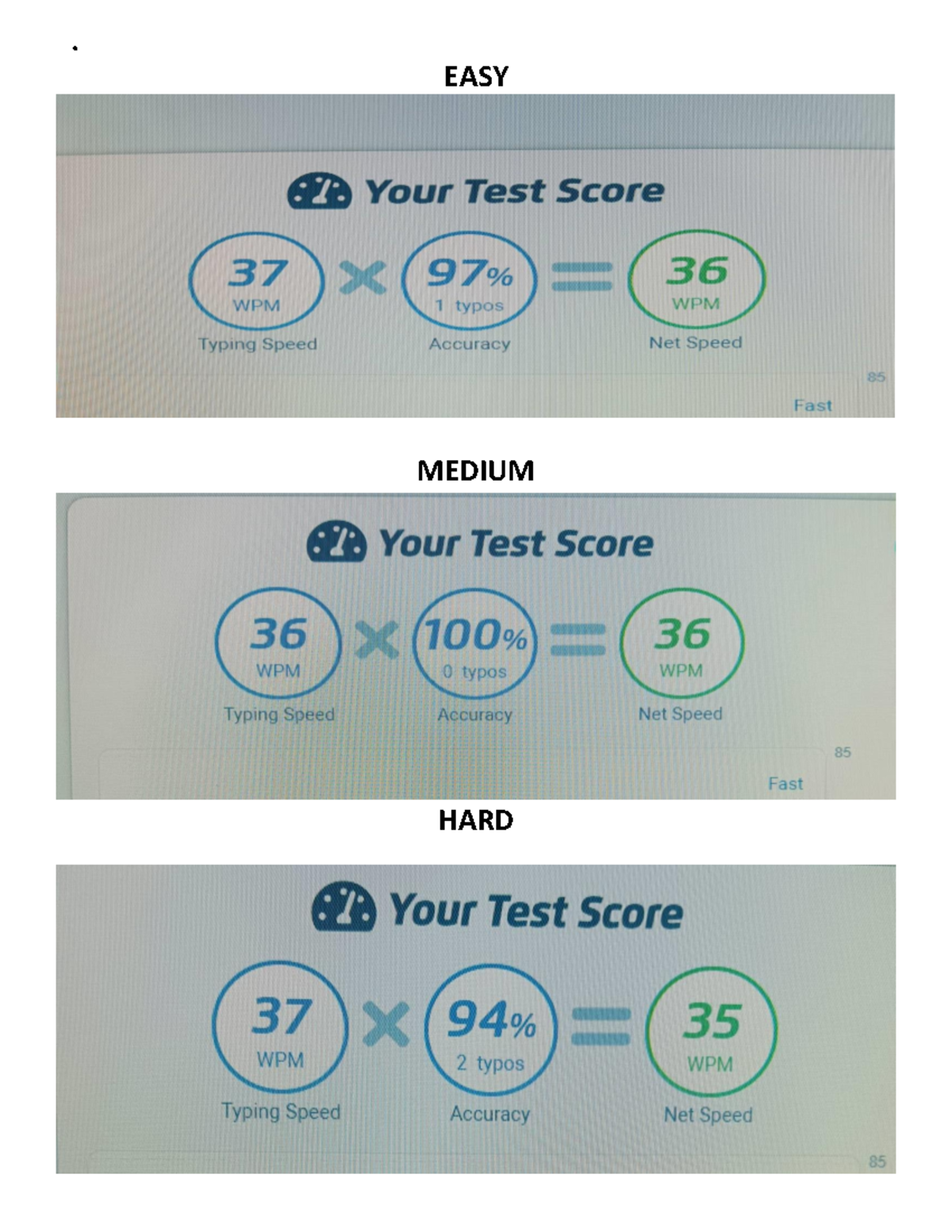 Typing Test Results - Steno Exam Scores and Accuracy Analysis - Studocu