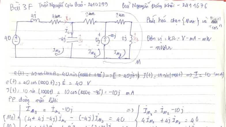Electrical Engineering Analysis - 2410299 & 2411676 - Studocu