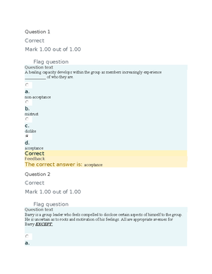 CH9Couns - Chapter 9 - Question 1 Incorrect Mark 0 out of 1. Flag ...