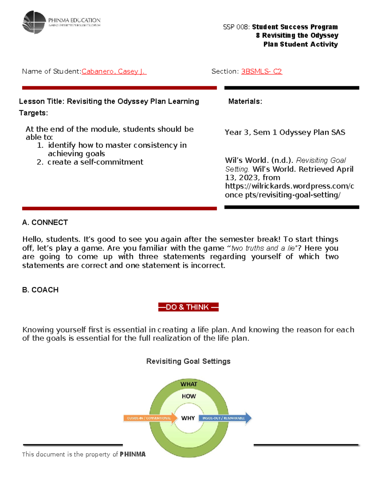 1) SSP 008 Odyssey PLAN (SAS) - SSP 008: Student Success Program 8 ...