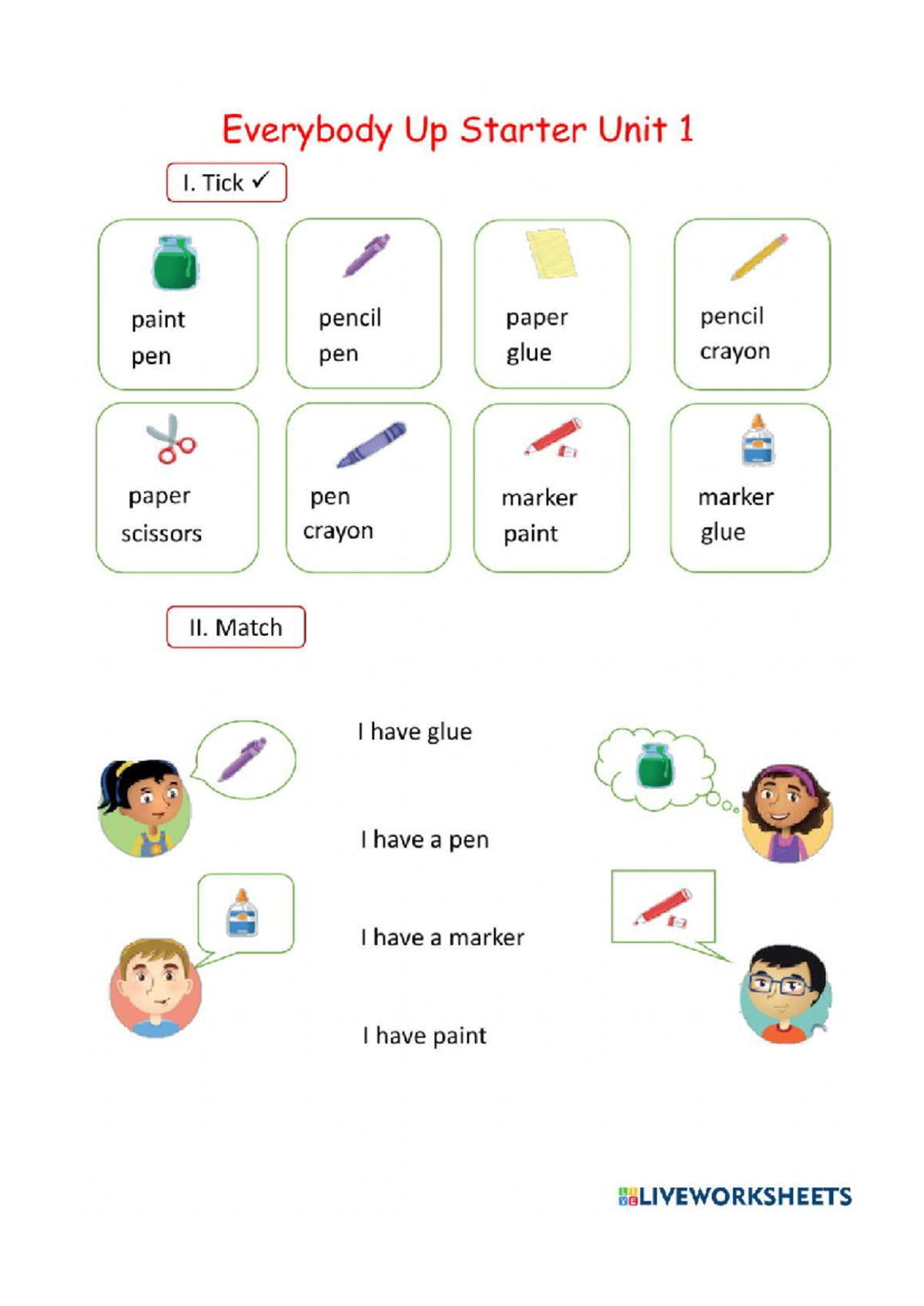 Worksheet 990240: Everybody Up Starter Unit 1 Activities - Studocu