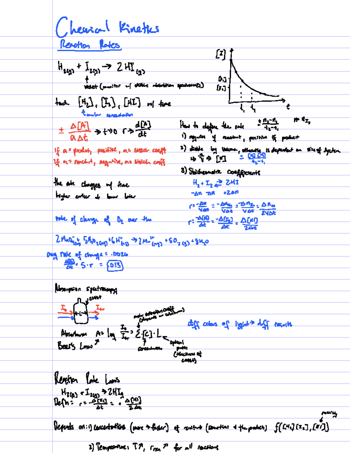 Chem 102 Section 2: Kinetics and Reaction Rates Overview - Studocu