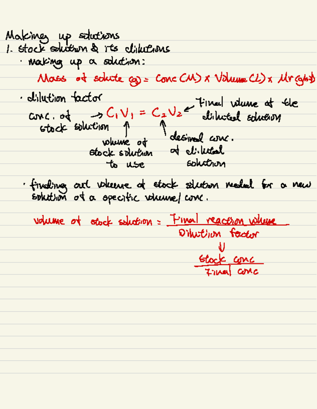 Calculations 2 - Summary Biochemistry and Molecular Biology - BIOC0001 ...