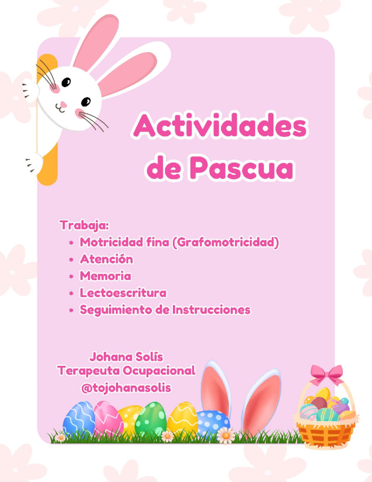 Actividades de Pascua - @tojohanasolis - D Actividades de Pascua ...