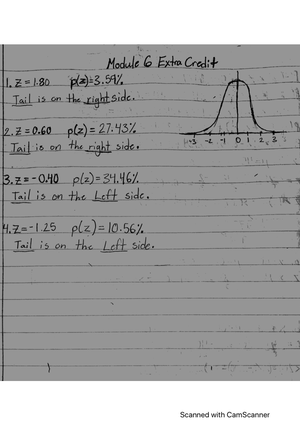 Module 5 Lab Work Z-Scores - Module 5- Lab Work Z-scores Problem 1 The ...