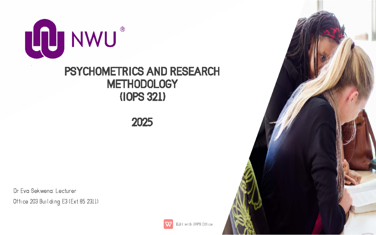 IOPS 321 Study Units 14 & 15: Data Collection Methods in Research - Studocu