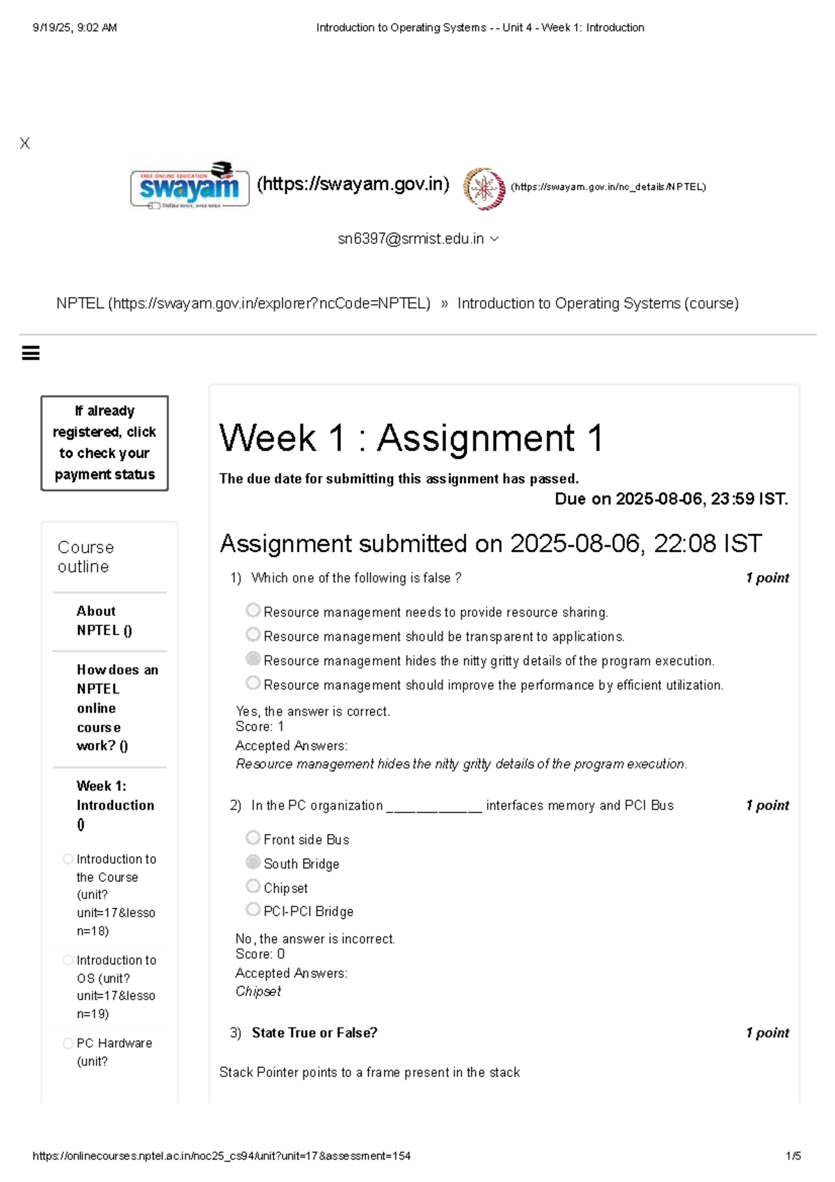 Introduction to Operating Systems Unit 4 Week 1: Lecture Notes - Studocu