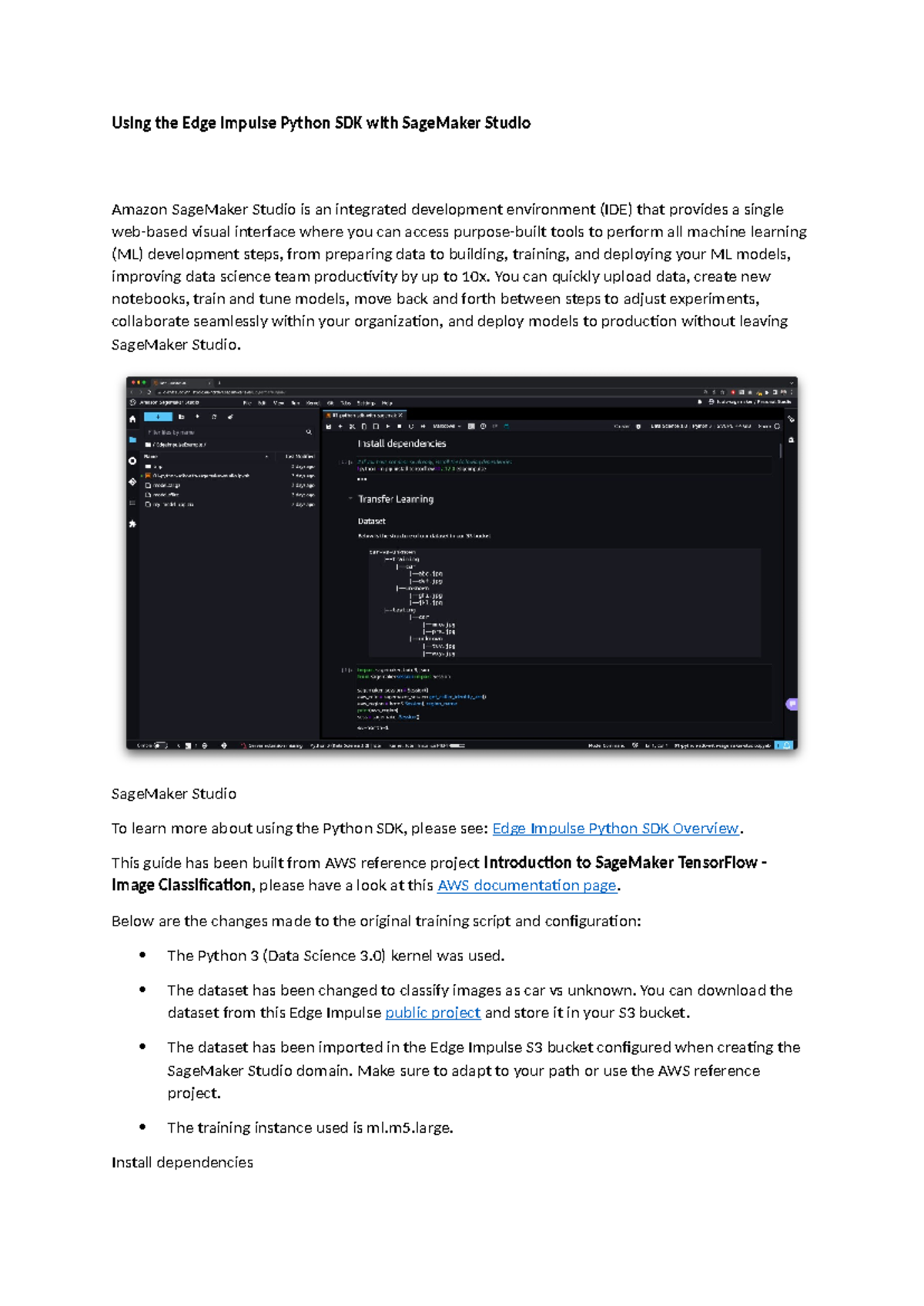 Using the Edge Impulse Python SDK with Sage Maker Studio - Using the ...