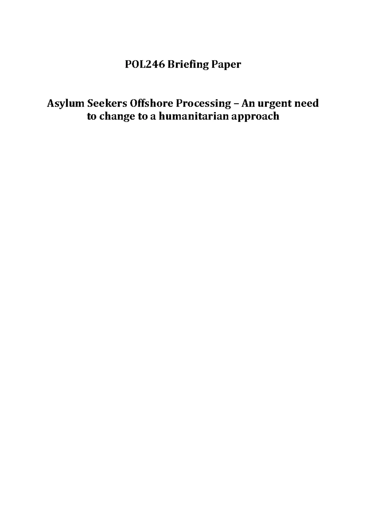 Briefing paper - Briefing papers summarise current research, discuss ...
