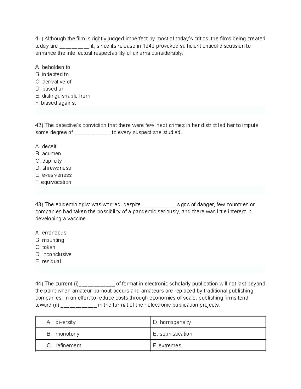 Additional TCSE-1 - GRE Practice Questions and Analysis - Studocu