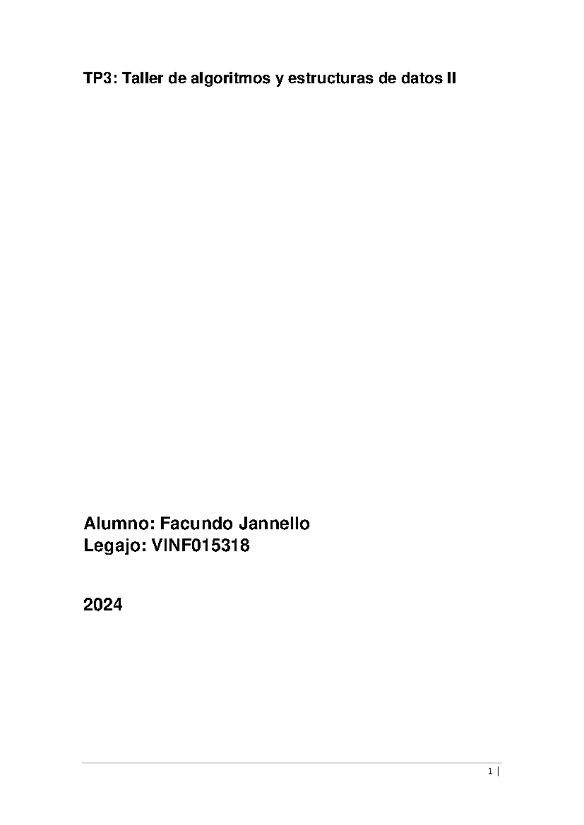 Taller DE Algoritmos Y Estructuras DE Datos II tp3 - TP 3 : Taller de ...