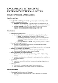 English & Literature Extension - Grade: 12 - Queensland Certificate of ...