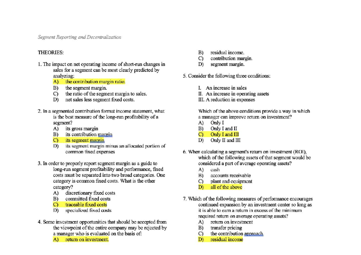 Segment Reporting Theories: Insights on Decentralization and ...