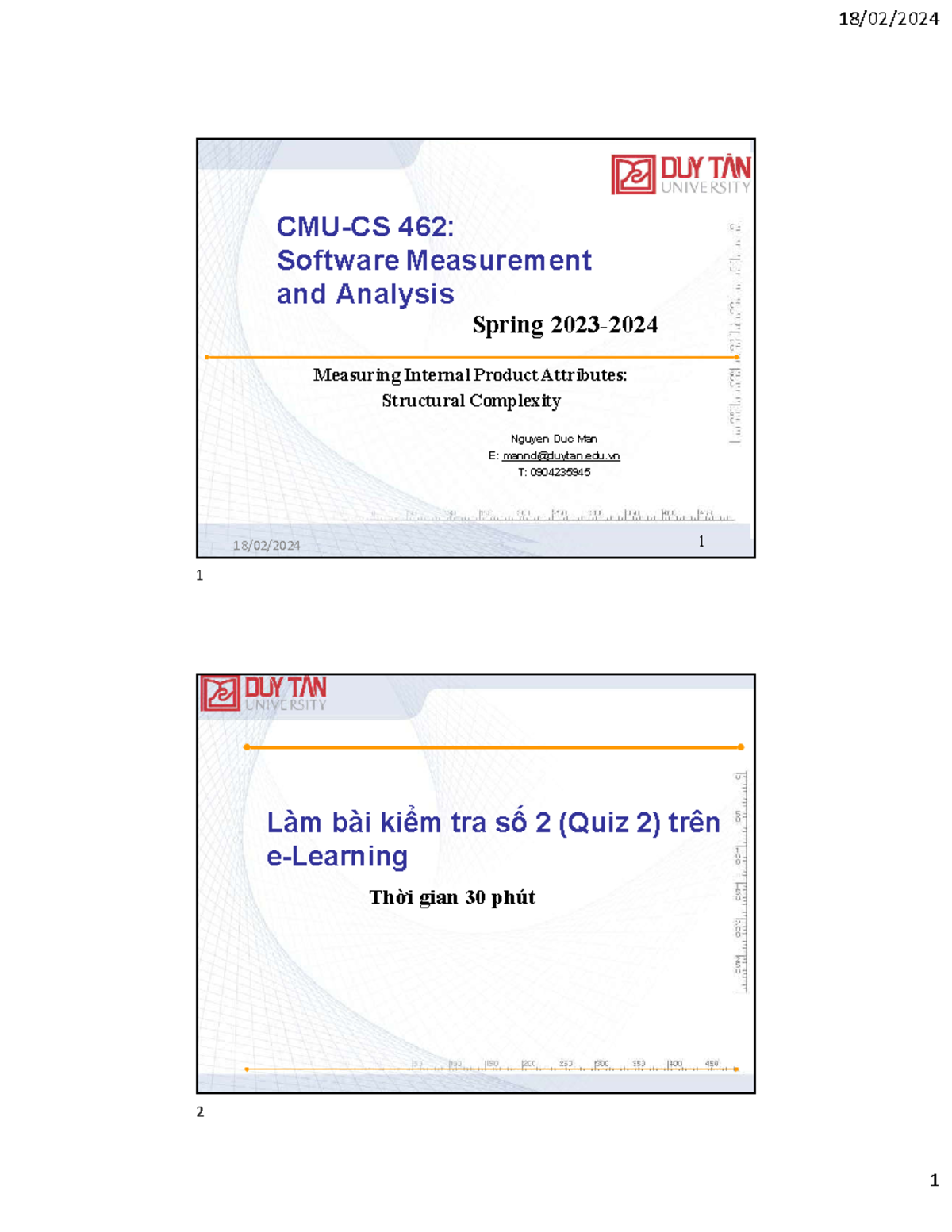 CMU-CS 462 - Software Measurement and Analysis - 2024S - Lecture Slides ...