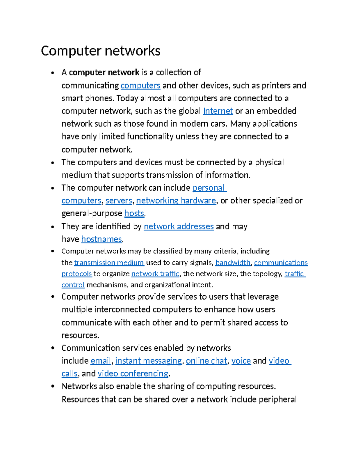 Computer Networks Assignment Lab 02: Understanding Network Basics - Studocu