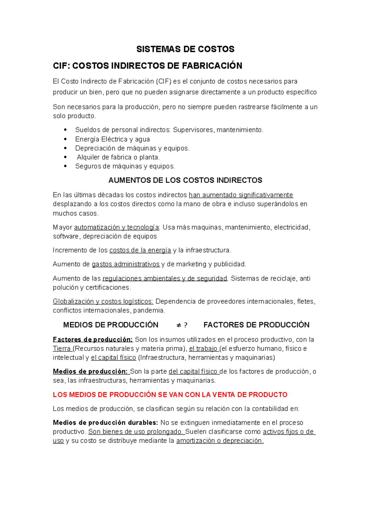 Costos Indirectos de Fabricación (CIF): Análisis y Aumento de Costos ...