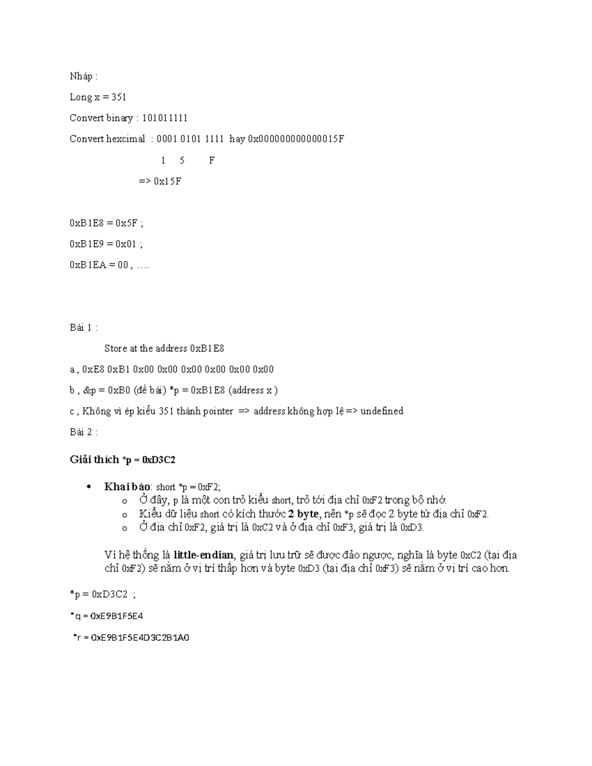 Puzzle3_tavc123: Memory Addressing and Data Conversion Notes - Studocu