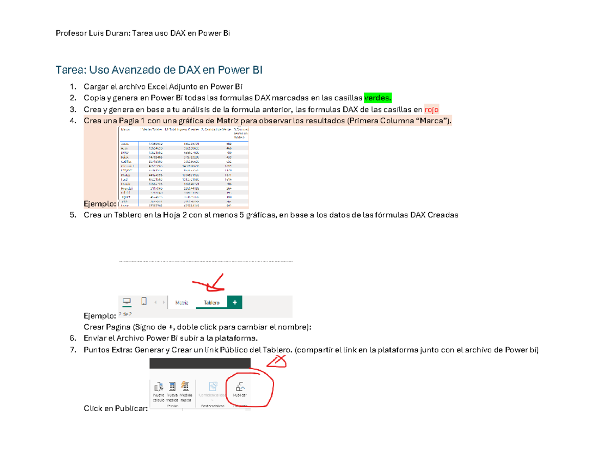 Instrucciones Tarea DAX para Power BI - Tarea 5: Medidas a Calcular ...