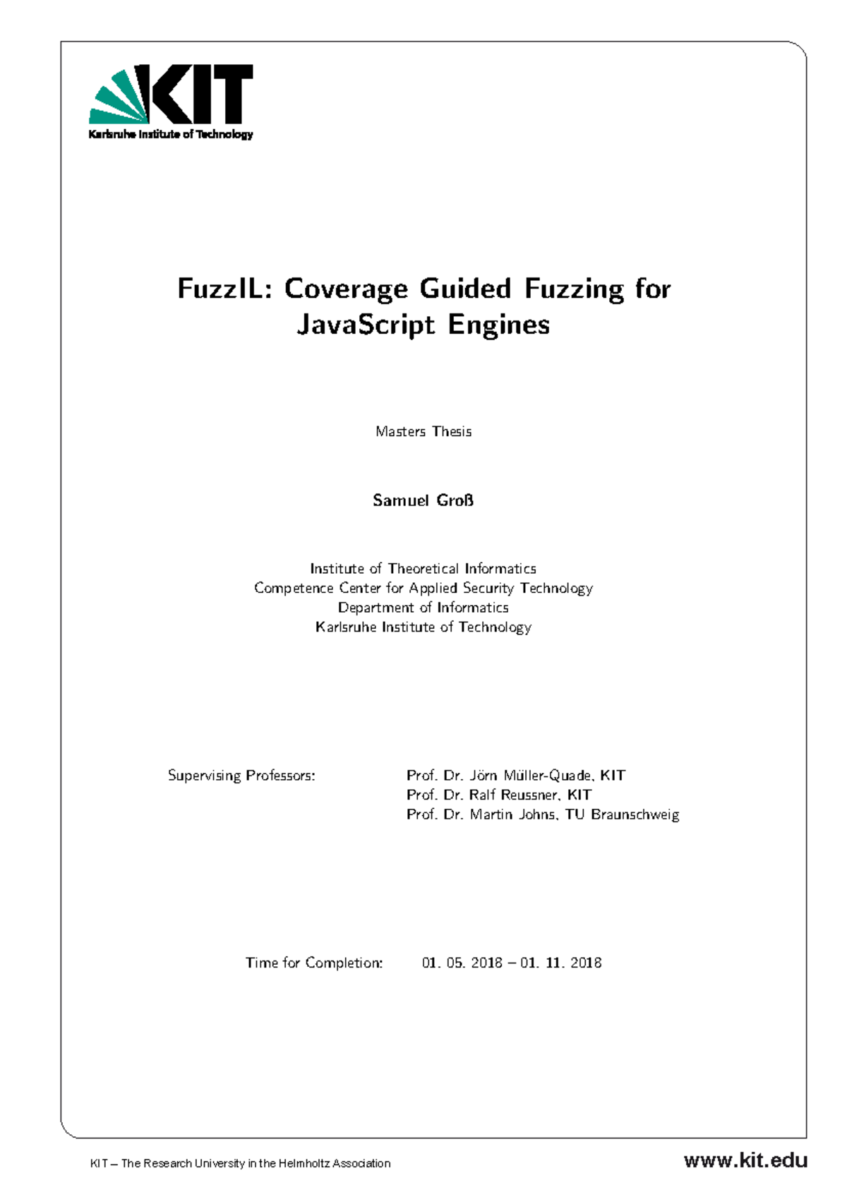 #2018-Masters Thesis FuzzIL: Guided Fuzzing for JavaScript Engines ...