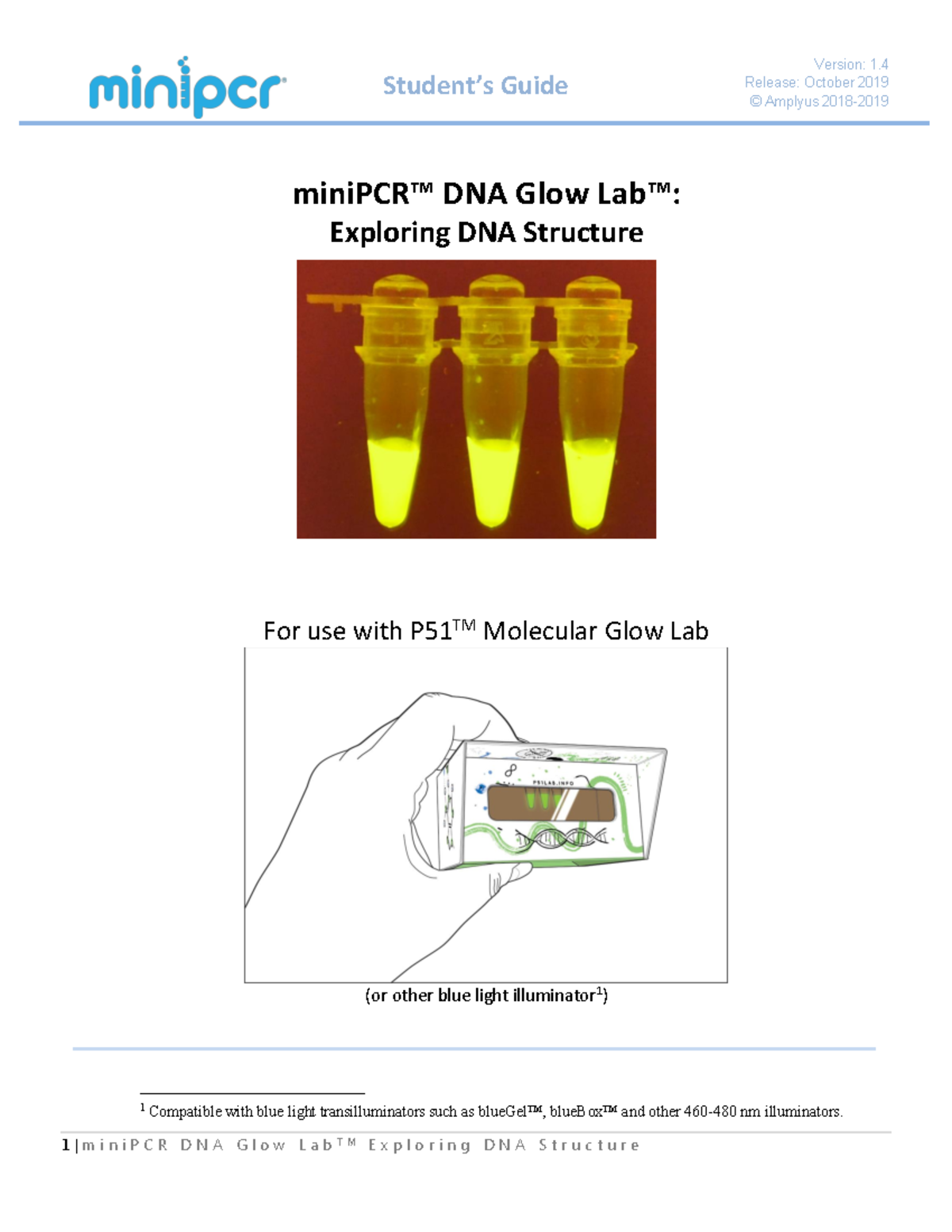 Exploring DNA Structure with miniPCR™ DNA Glow Lab™ (Lab V1) - Studocu