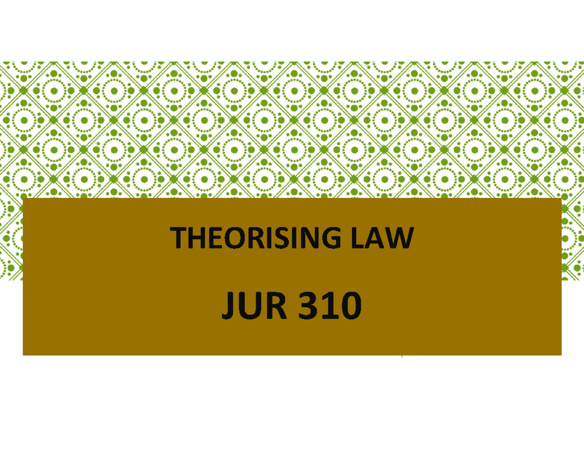 JUR 310 Final Exam Notes on Kenneth Nunn's Eurocentric Law Theory - Studocu