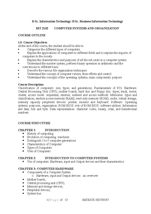 operating systems - Lecturer, Department of Information Technology ...