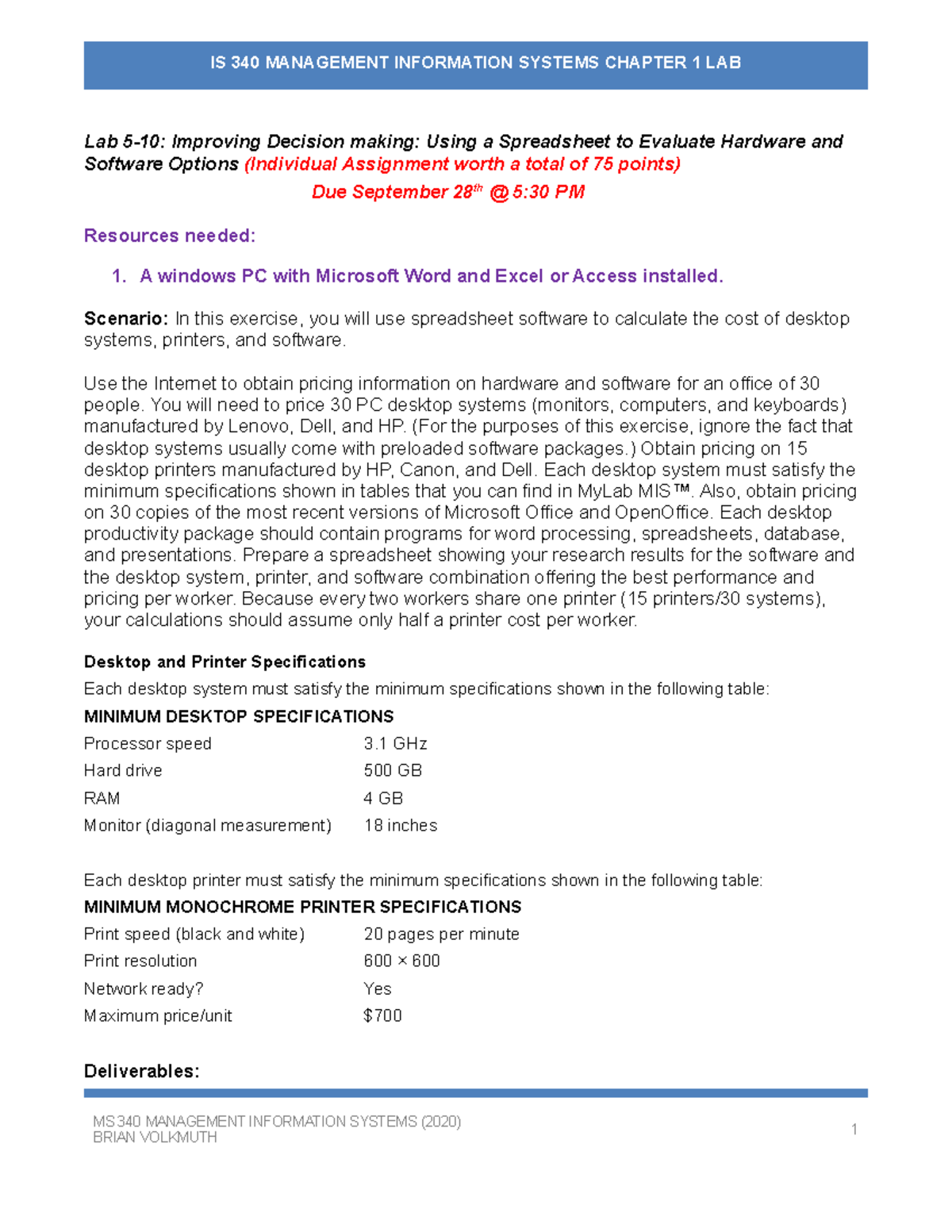 Chapter 5 Lab - lab assignment - Lab 5-10: Improving Decision making ...
