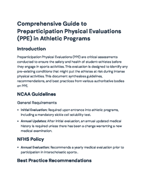 The Evolution and Scope of Athletic Training (ATH 101 Course Notes ...