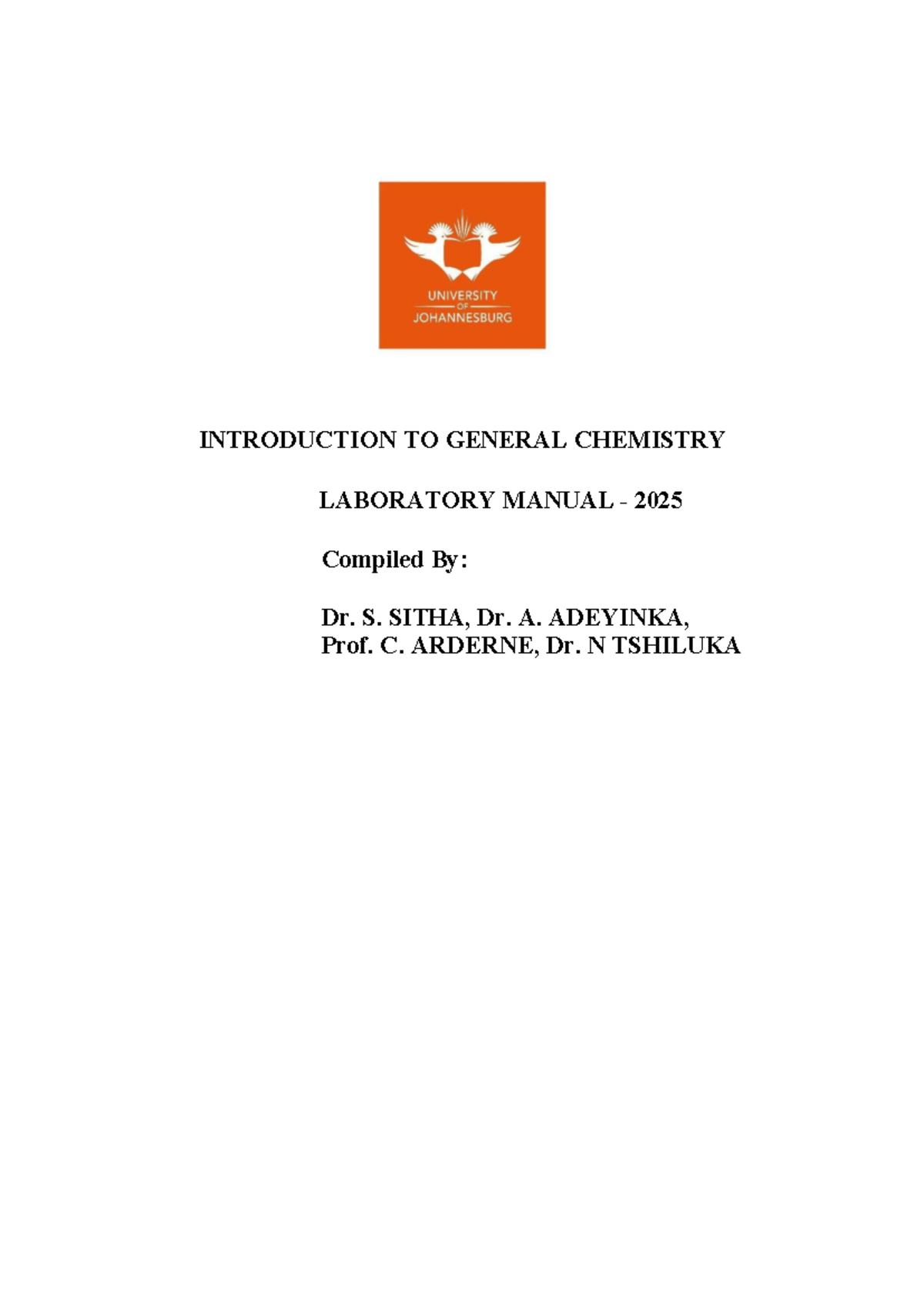 CEM2EB1 - General Chemistry Laboratory Practical Guide 2025 - Studocu