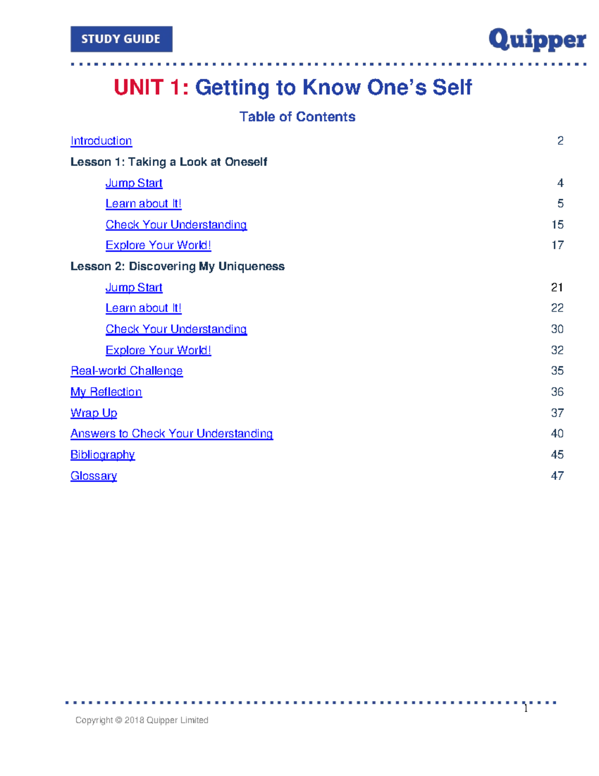 Perdev G11/12 UNIT 1: Personal Development Study Guide for Self ...