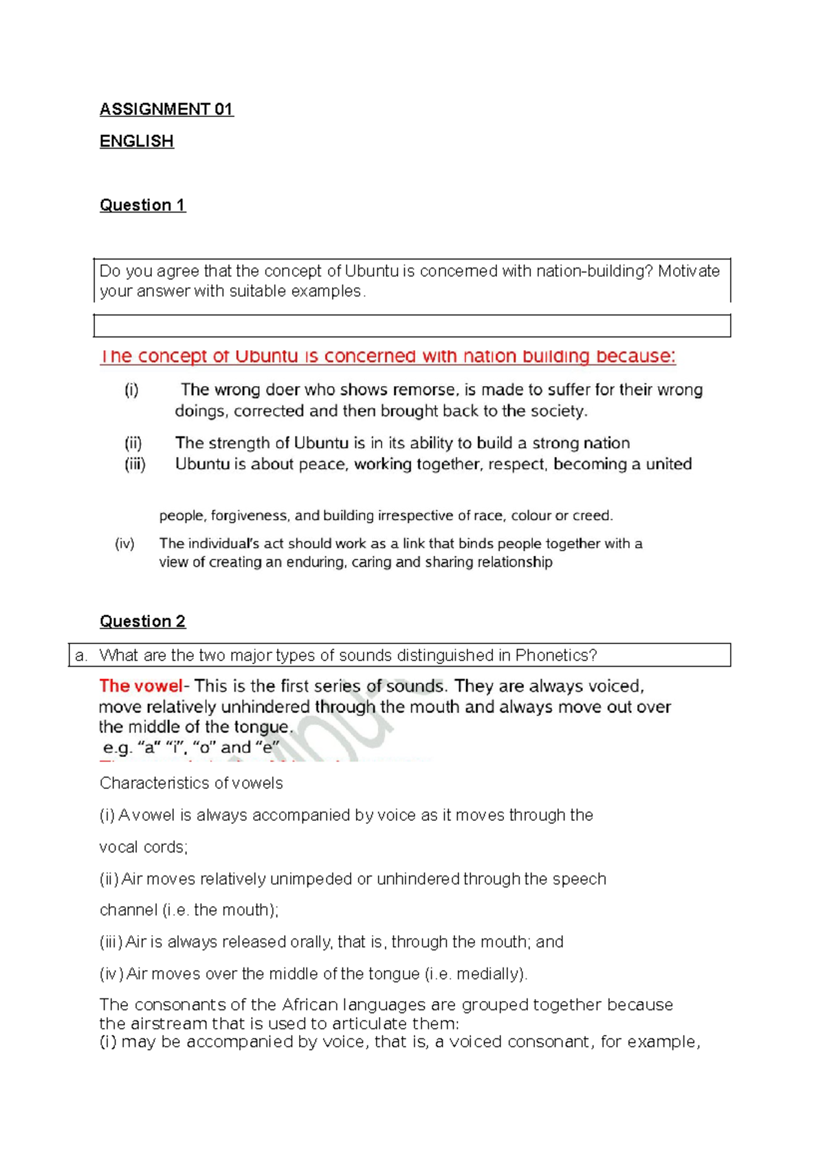AFL1502 ASS01 & ASS02 - Comprehensive Answers to Assignments 1 & 2 ...