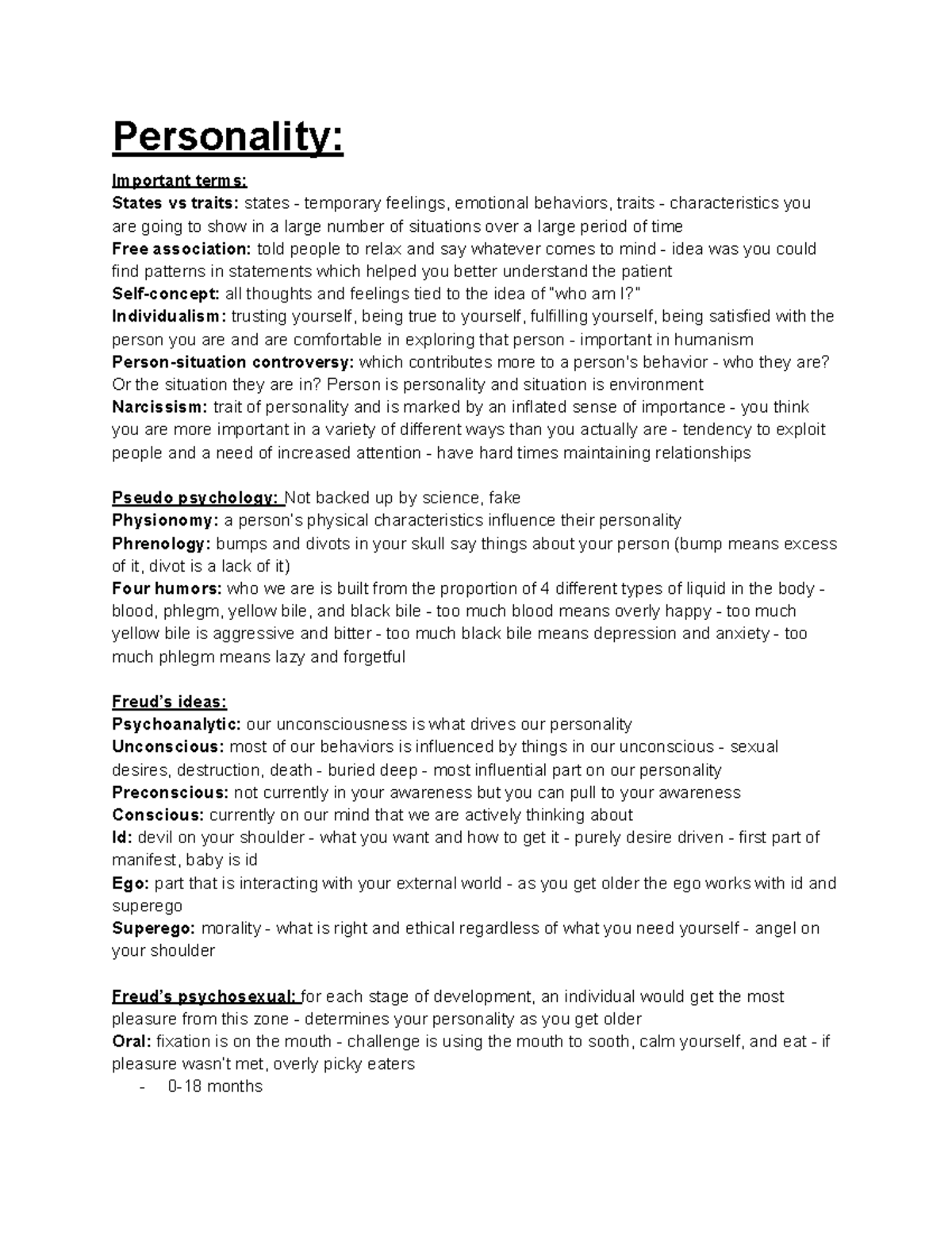 Psychology 101: Key Concepts and Theories - Studocu