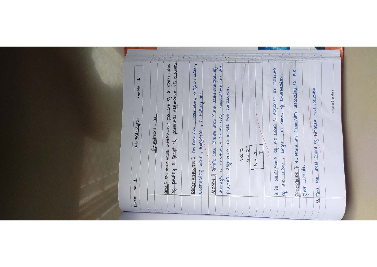 Physics Practical 1: Determining Resistance and Series Laws - Studocu