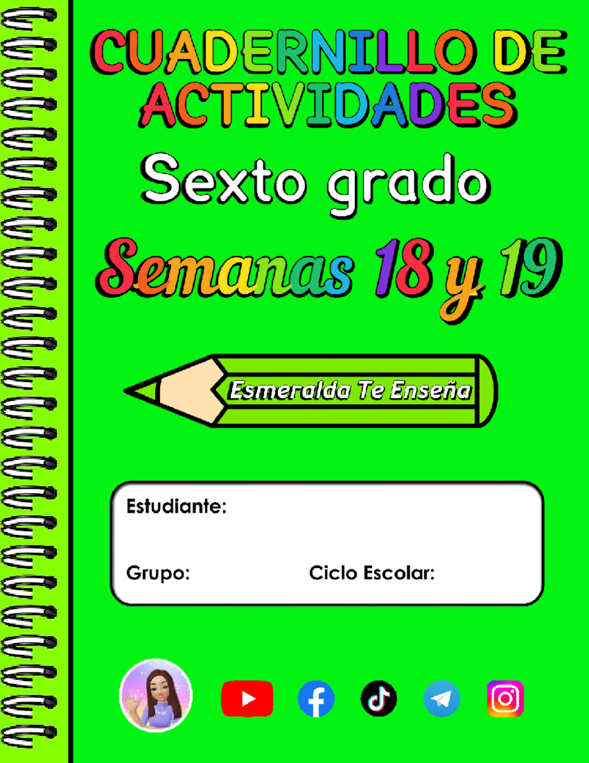 🌠⚡6° S18-S19 - Cuadernillo DE Actividades 🖇 Esmeralda Te Enseña 🖇 Anexos🌠⚡ - ESMERALDA TE ENSEÑA ...