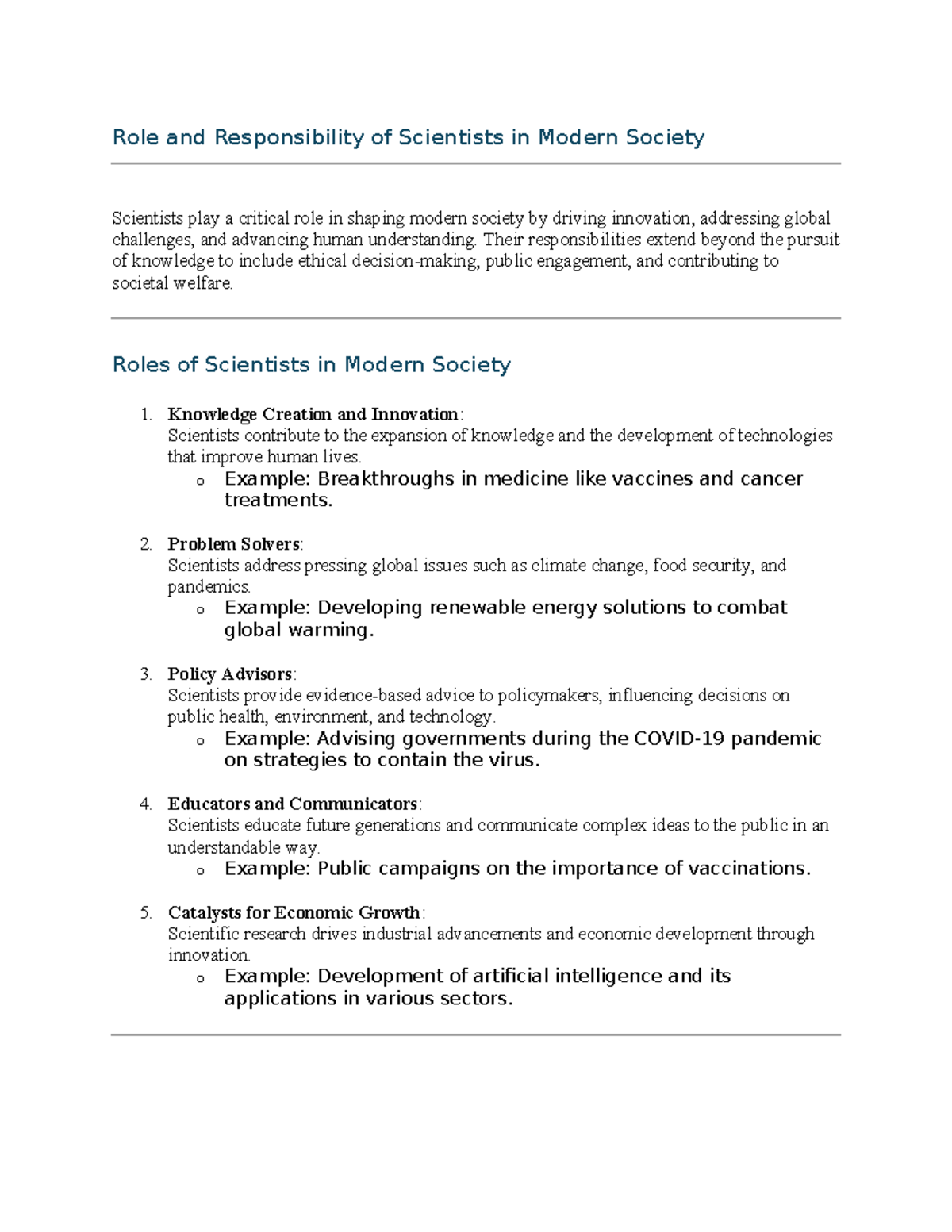 GE3791-5 - Role & Responsibilities of Scientists in Modern Society ...