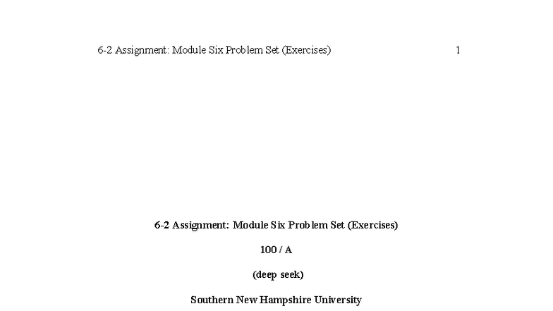 MAT260 Module Six Problem Set (Exercises) - 100/A - Studocu