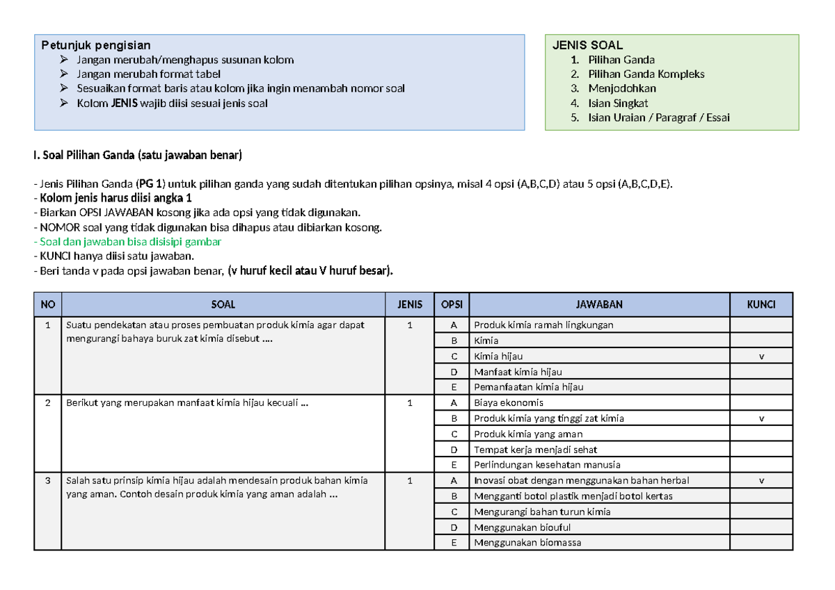 Soal PTS Genap Kimia Kelas X - Pilihan Ganda dan Essai 2024-2025 - Studocu