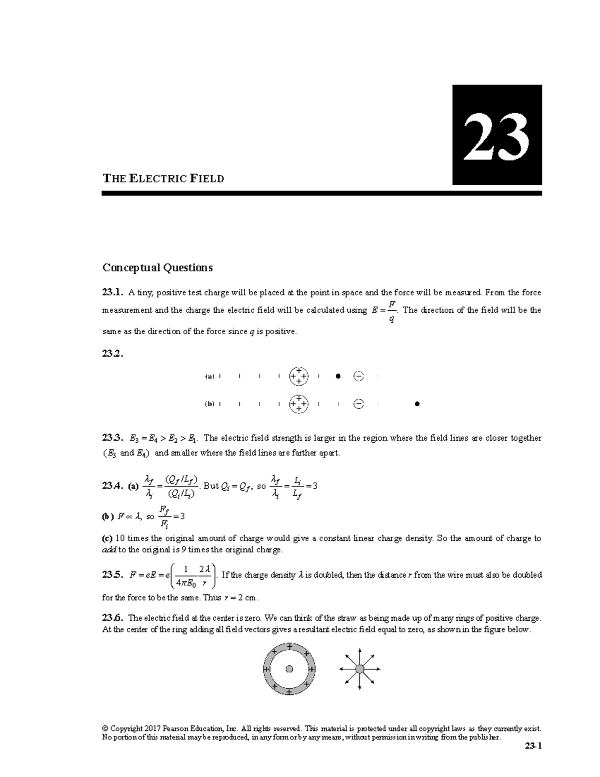 M23 KNIG2461 04 ISM C23 - Electric Field Concepts and Calculations ...