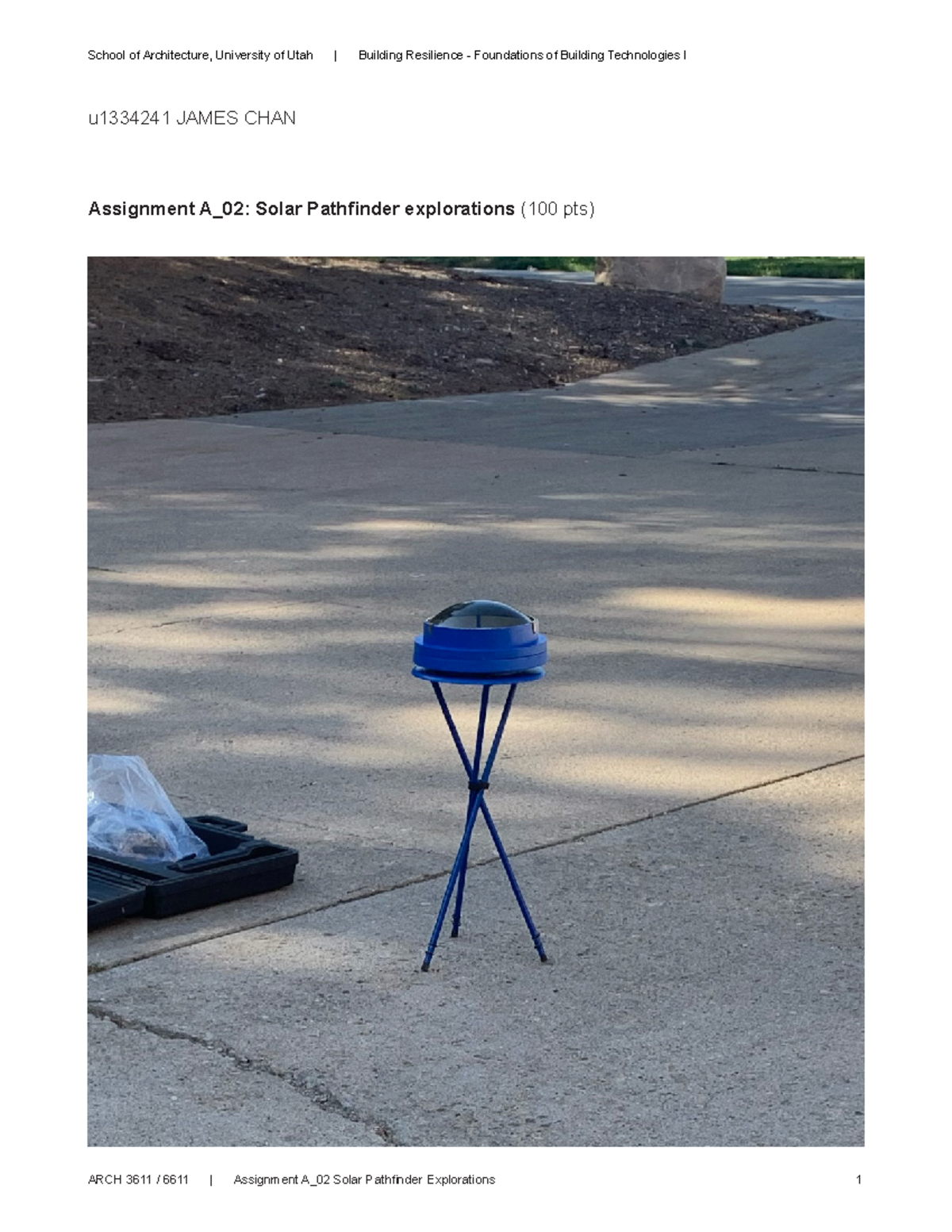 ARCH 3611-6611 A02 Solar Pathfinder Analysis and Findings Report - Studocu