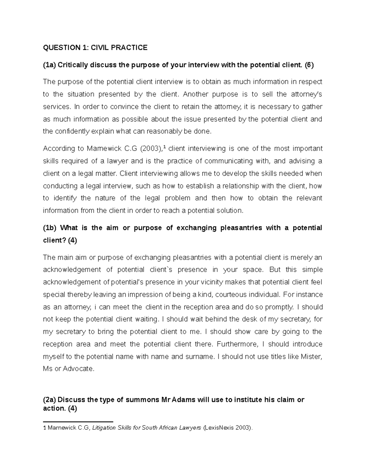 ECP TLI4801 Portfolio: Insights into Civil Practice and Legal ...